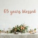 65 Years Blessed Banner, 65th Birthday Banner, 65th Anniversary, Happy ...