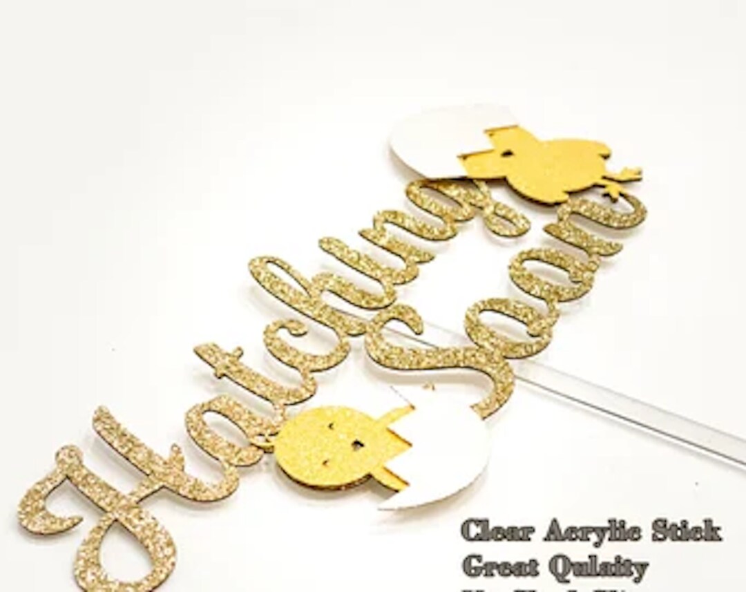Baby Shower Cake Topper, Hatching Soon Cake Topper, Spring Baby Shower ...