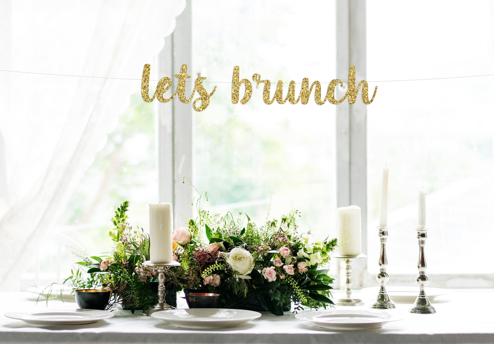 Brunch Sign Brunch Banner Lets Brunch Bridal Shower | Etsy