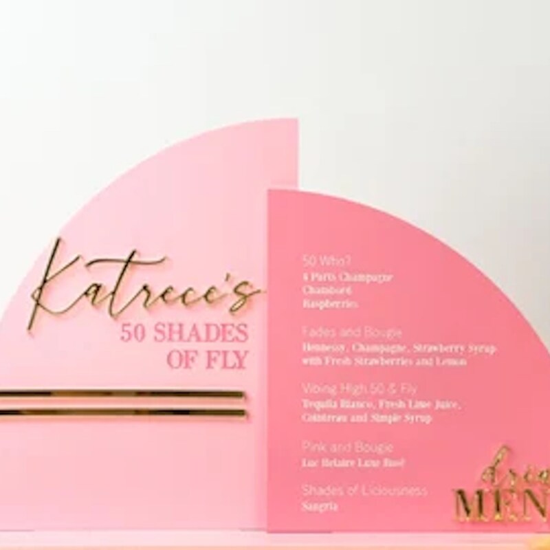 Acrylic Menus - Etsy