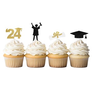 Graduation Cupcake Topper Class of 2024, Personalized Cupcake Toppers ...