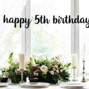 Happy 5th Birthday, Happy 5th Birthday Banner, Cheers to 5 Years , 5 ...