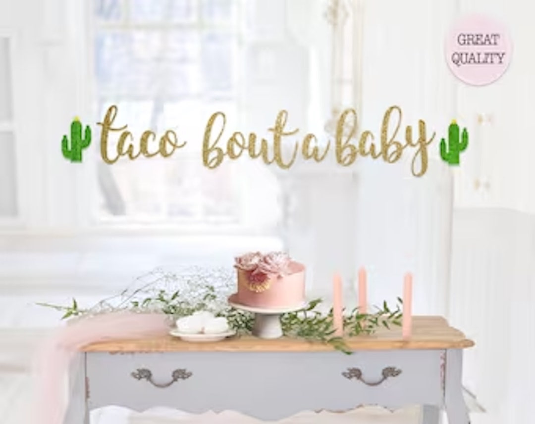 Taco Bout a Baby Banner, Fiesta Banner, Taco Party, Baby Shower Banner ...