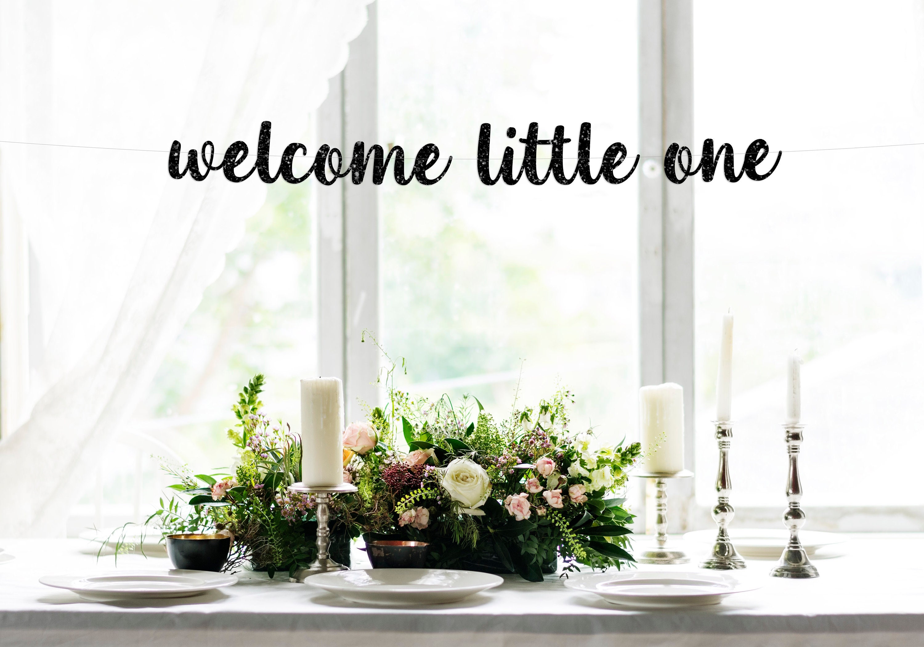Welcome little one banner little one decorations welcome | Etsy