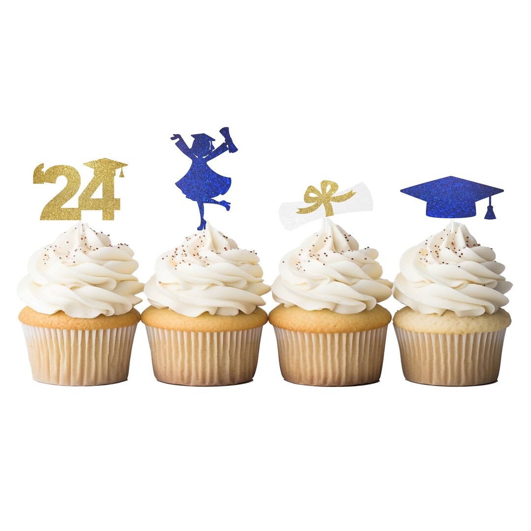 Graduación Cupcake Topper Clase de 2024, Cupcake Toppers personalizados ...