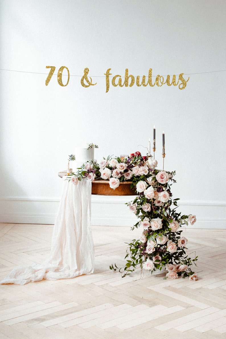 70 & Fabulous Banner 70 and Fabulous 70th Birthday Banner | Etsy