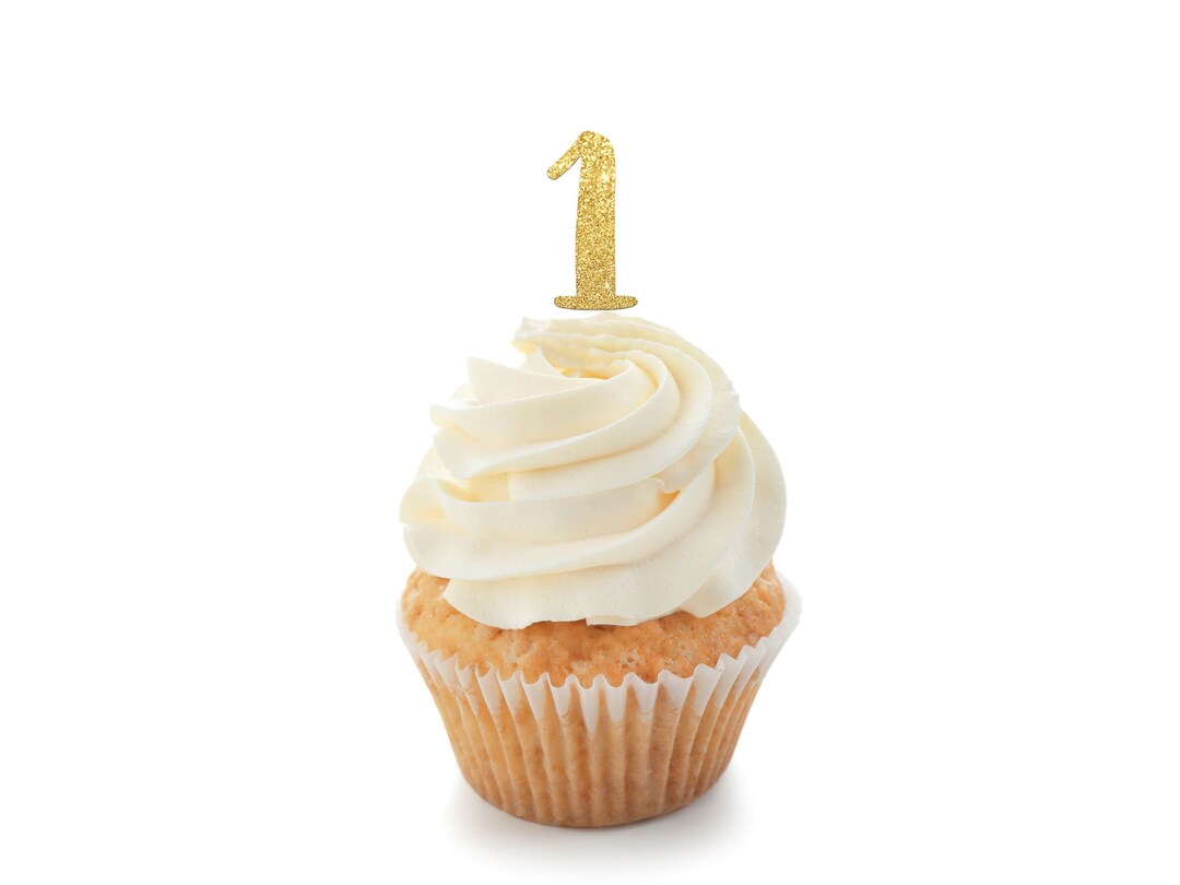 1 Cupcake Topper, One Cupcake Topper, 1st Birthday Cupcake Topper ...