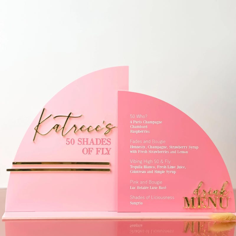 Acrylic Menus - Etsy