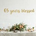 65 Years Blessed Banner, 65th Birthday Banner, 65th Anniversary, Happy ...