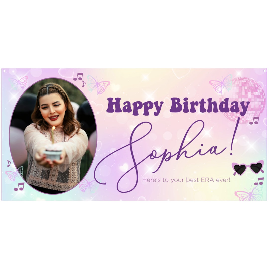 Custom Vinyl Banners, Milestone Birthday Banner,personalized Gift ...