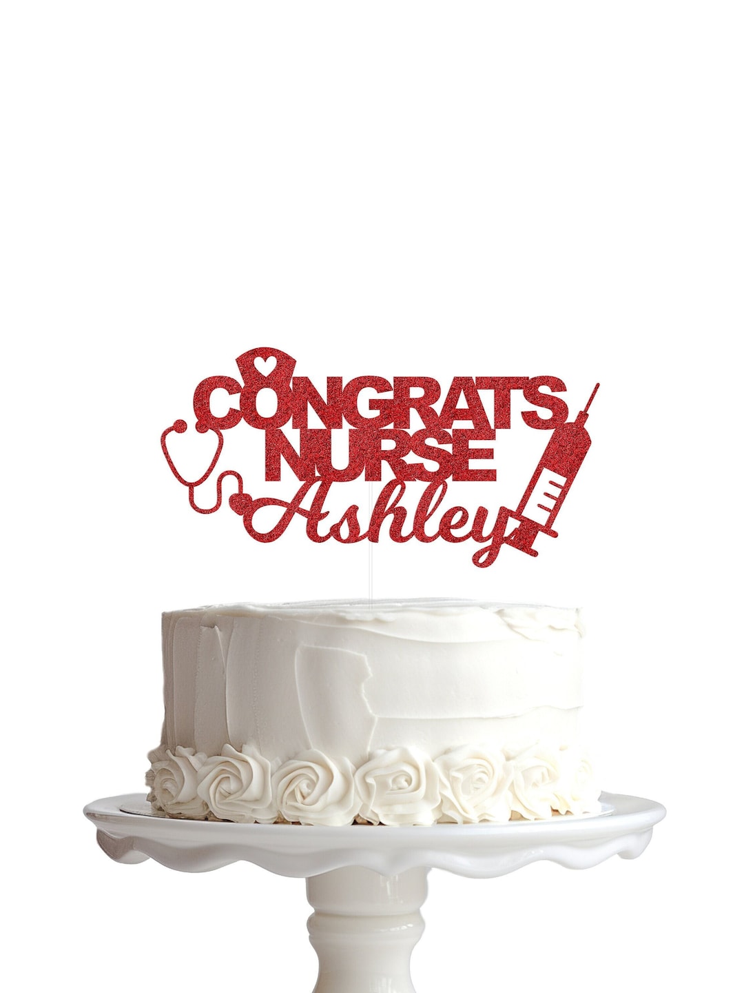 Congrats Nurse Cake Topper Custom Nurse Cake Topper Graduation Topper ...