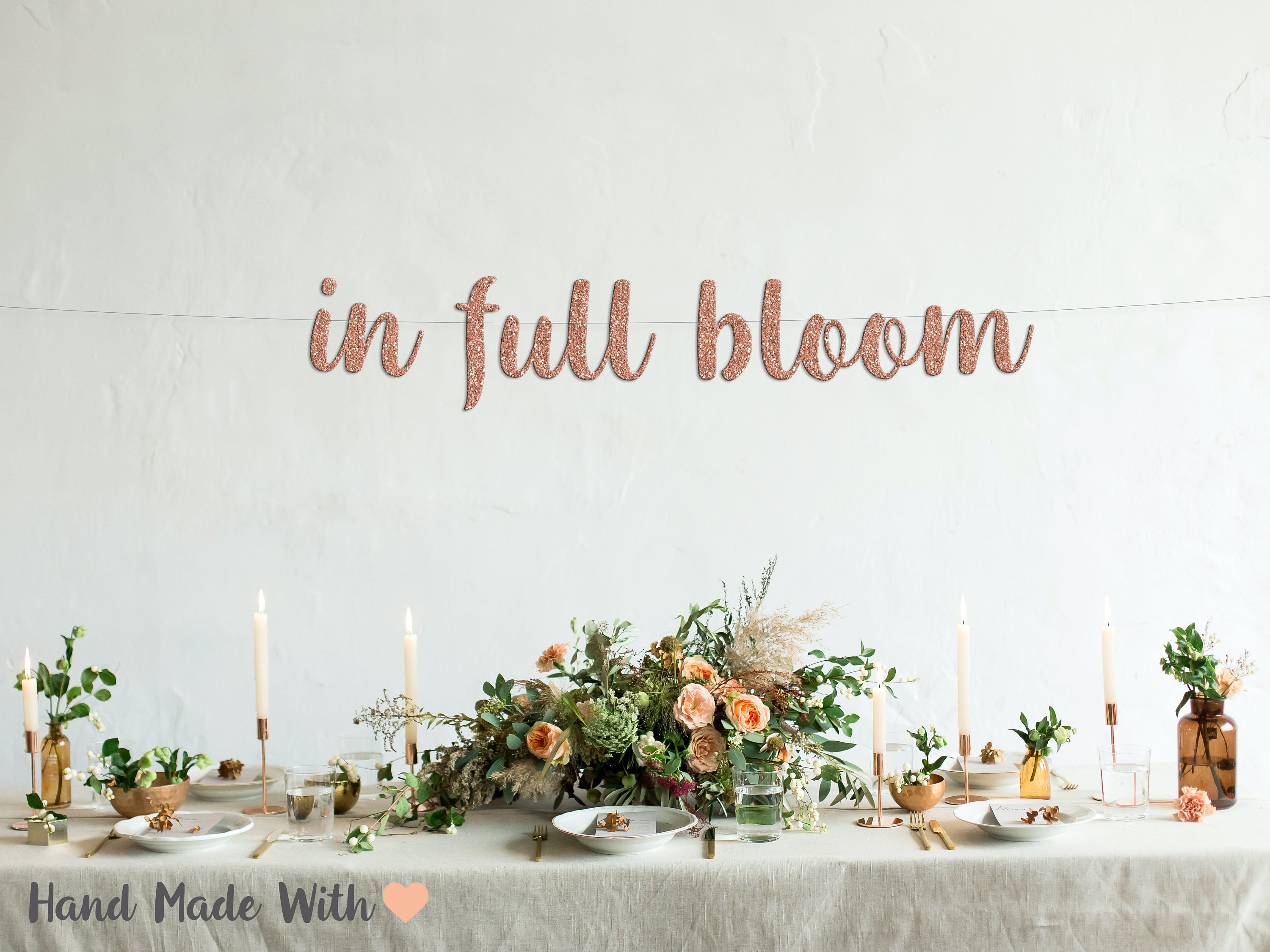 In Full Bloom Banner With Flowers Spring Banner Floral Baby - Etsy