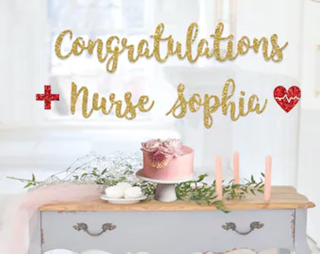 Nurse Banner, Nurse Graduation Party Decorations, Nurse Grad Banner ...