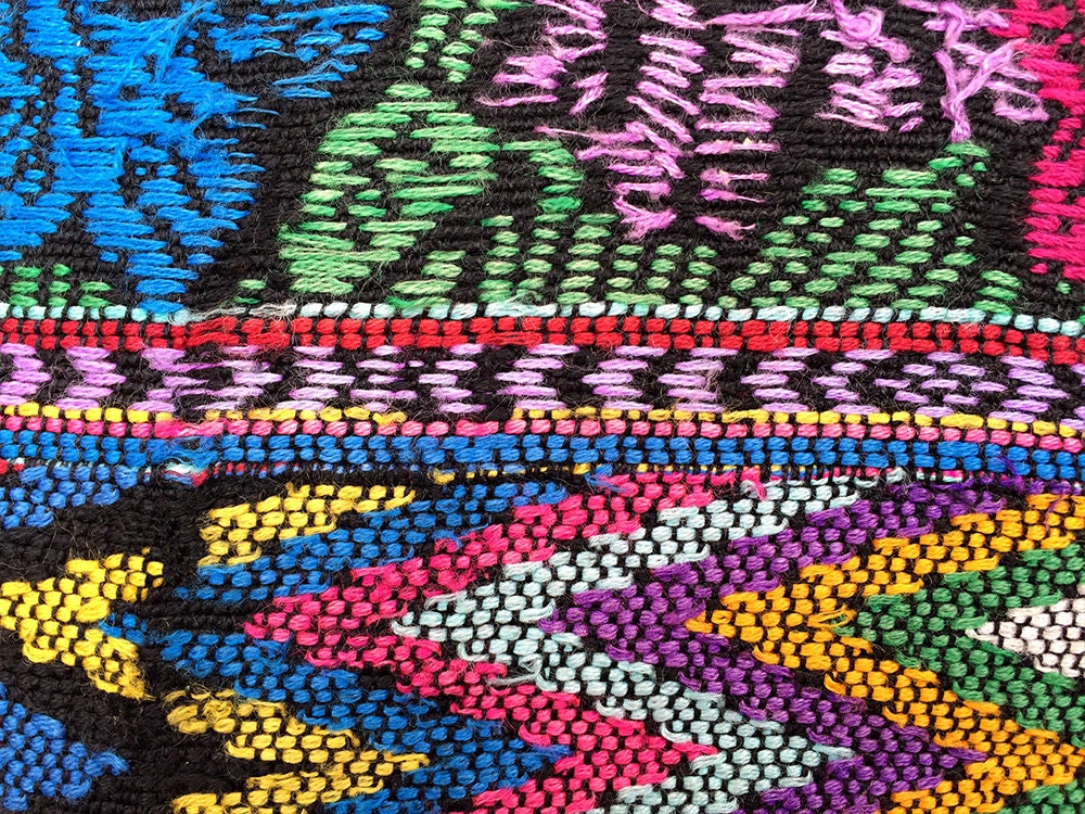 Mayan Carpet Bag - Large Embroidered Mexican Folk Art Traditional Woven ...