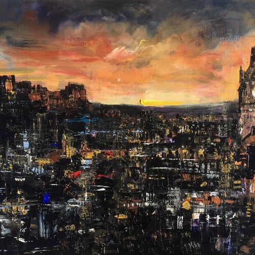 Edinburgh Sunset Over Old Town Scotland Fine Art Print - Etsy