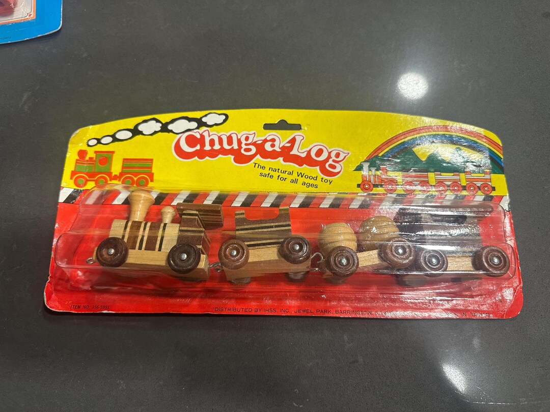 Vintage Chug A Log Wooden Children's Toy New in Box - Etsy