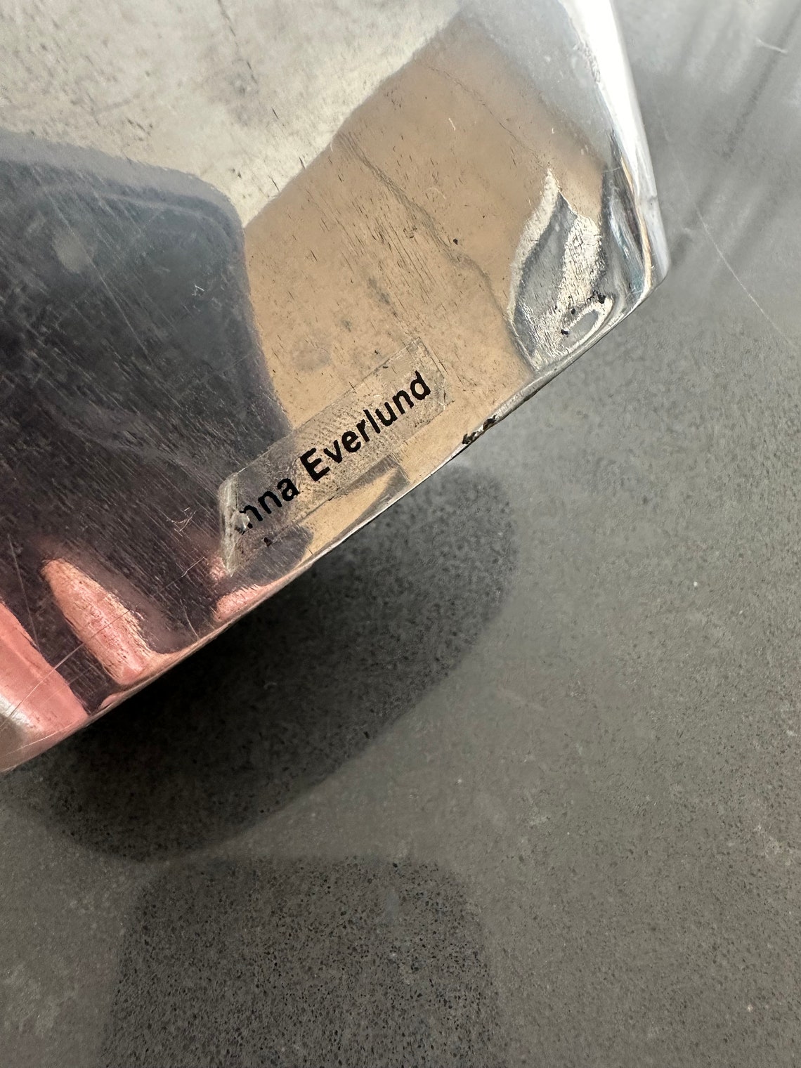 Anna Everlund Danish Designer Modern Aluminum Vase Cast Retro '80s ...