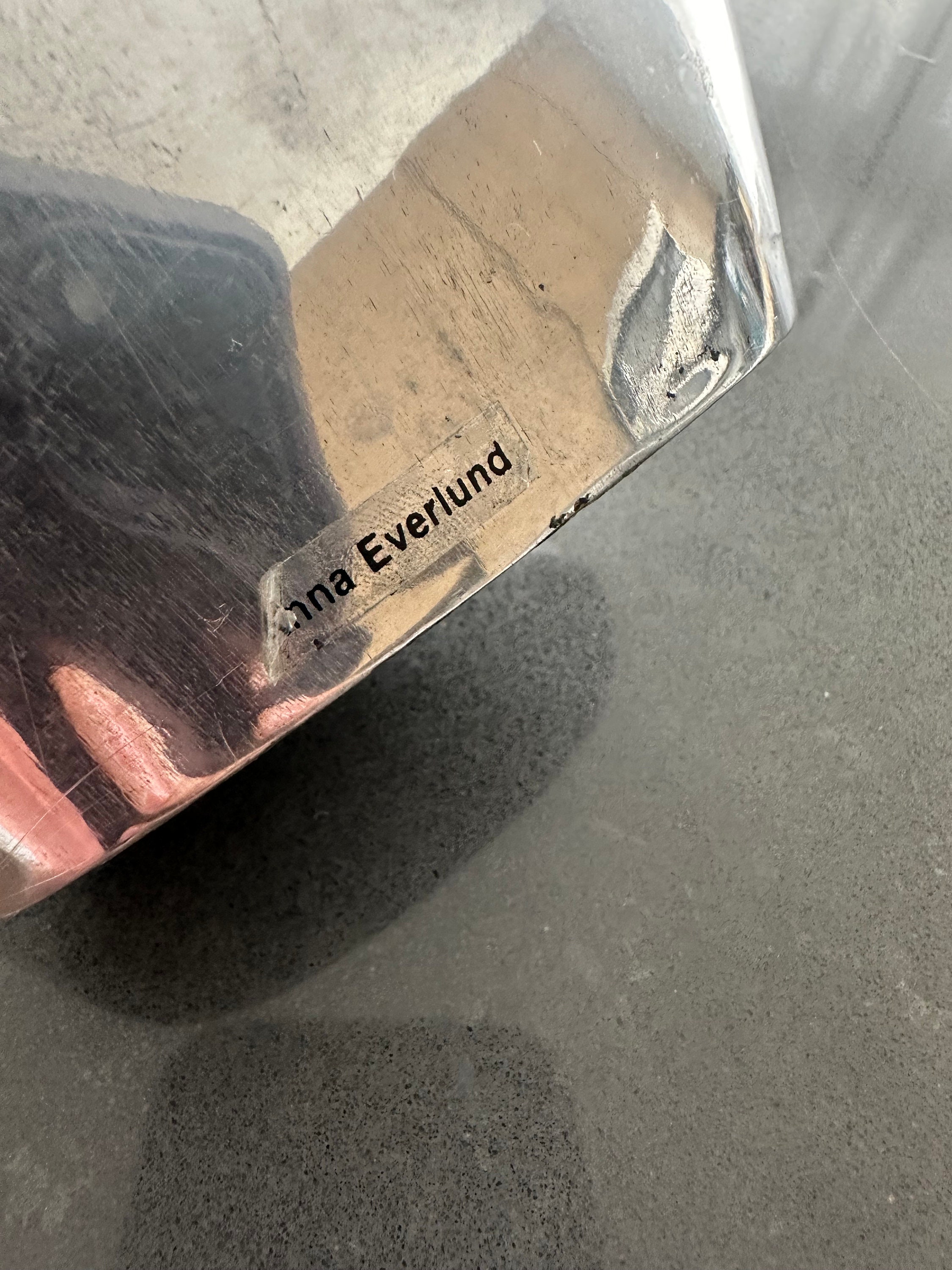 Anna Everlund Danish Designer Modern Aluminum Vase Cast Retro '80s ...