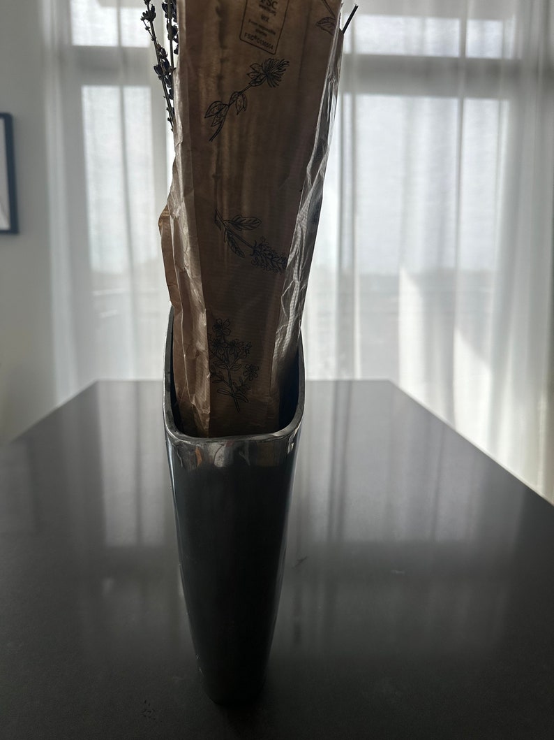 Anna Everlund Danish Designer Modern Aluminum Vase Cast Retro '80s ...