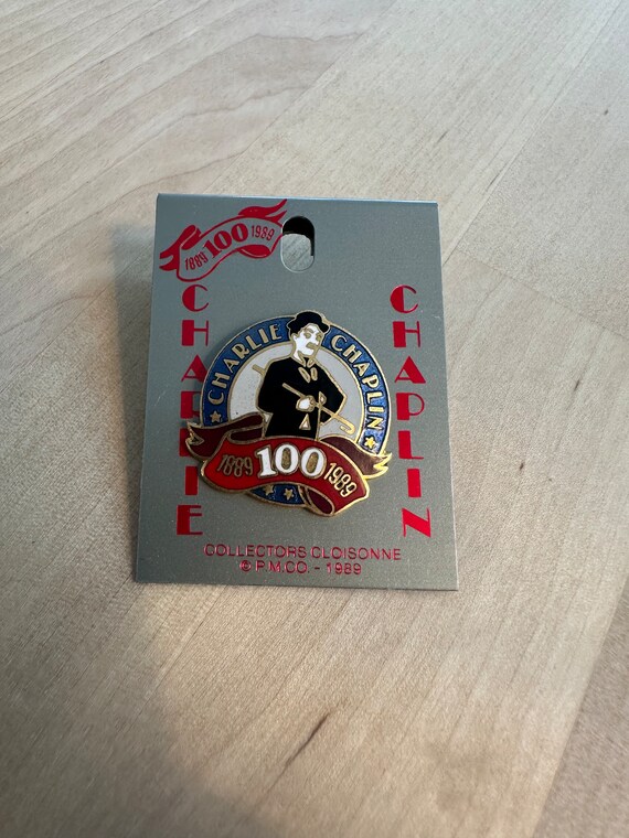 Vintage 1989 Charlie Chaplin 100 Years Pin All Pins Gem