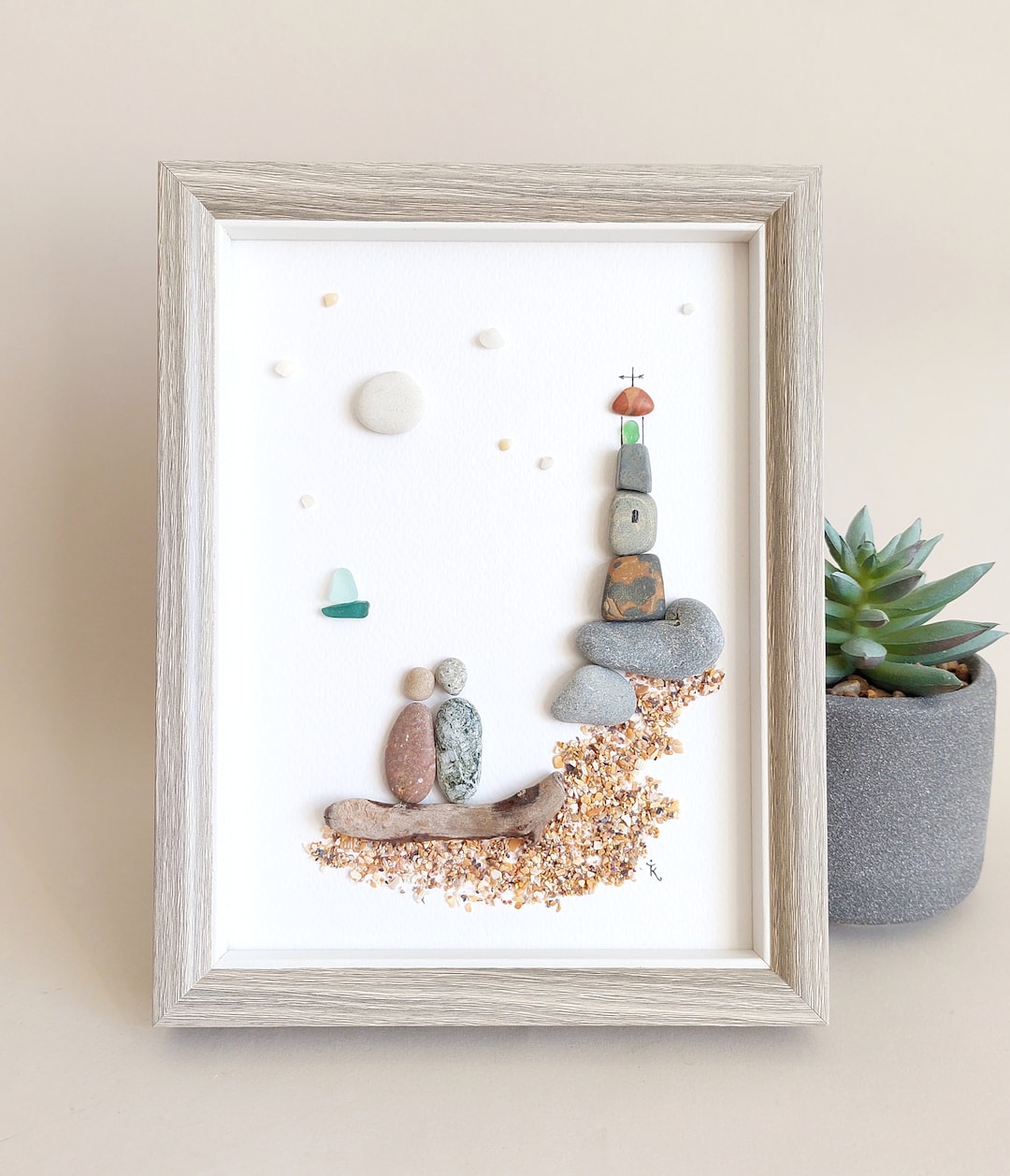 Sea Glass Lighthouse Hand Made Sea Glass Lighthouse - Etsy