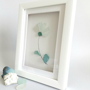 Flower Seaglass Picture, Sea Glass Multicolored Flower Art, Botanical ...