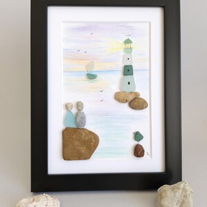 Sea Glass Lighthouse, Hand Made Sea Glass Lighthouse, Lighthouse Sea ...