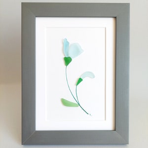 Seaglass Flower Picture, Sea Glass Multicolored Flower Art, Botanical ...