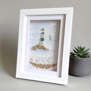 Sea Glass Lighthouse, Hand Made Sea Glass Lighthouse, Lighthouse Sea ...