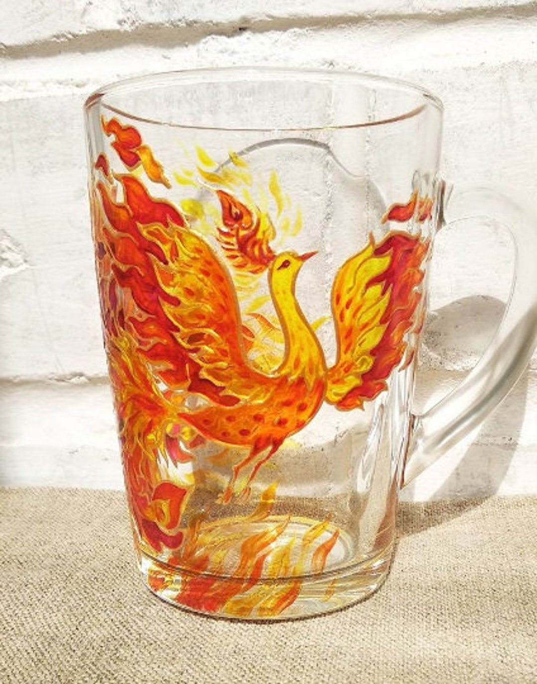 Personalized Phoenix Painted Phoenix Mug Hand Painted Phoenix - Etsy