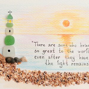 Personalised Beach Pebbles Lighthouse Picture, Lighthouse Pebble Art ...