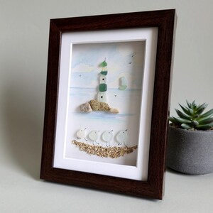 Sea Glass Lighthouse, Hand Made Sea Glass Lighthouse, Lighthouse Sea ...