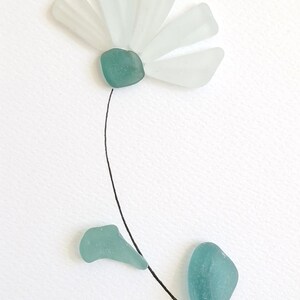 Flower Seaglass Picture, Sea Glass Multicolored Flower Art, Botanical ...