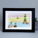 Sea Glass Lighthouse, Lighthouse Sea Glass Art, Beach Scene With Birds ...