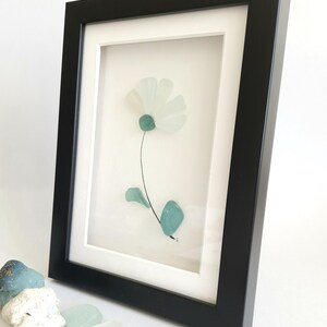 Flower Seaglass Picture, Sea Glass Multicolored Flower Art, Botanical ...