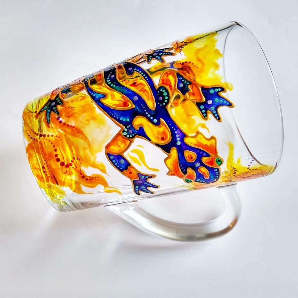 Salamander Mug Dungeons and Dragons decor Salamander art | Etsy