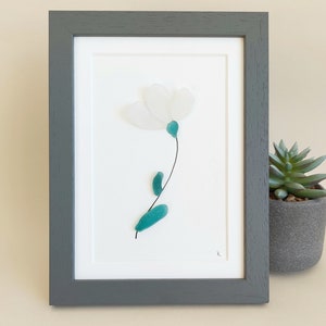 Sea Glass Flower, Flower Wall Art, Neutral Wall Decor, Botanical Art ...