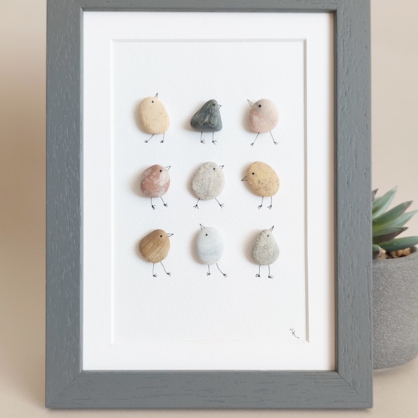Bird Pebble Art - Etsy