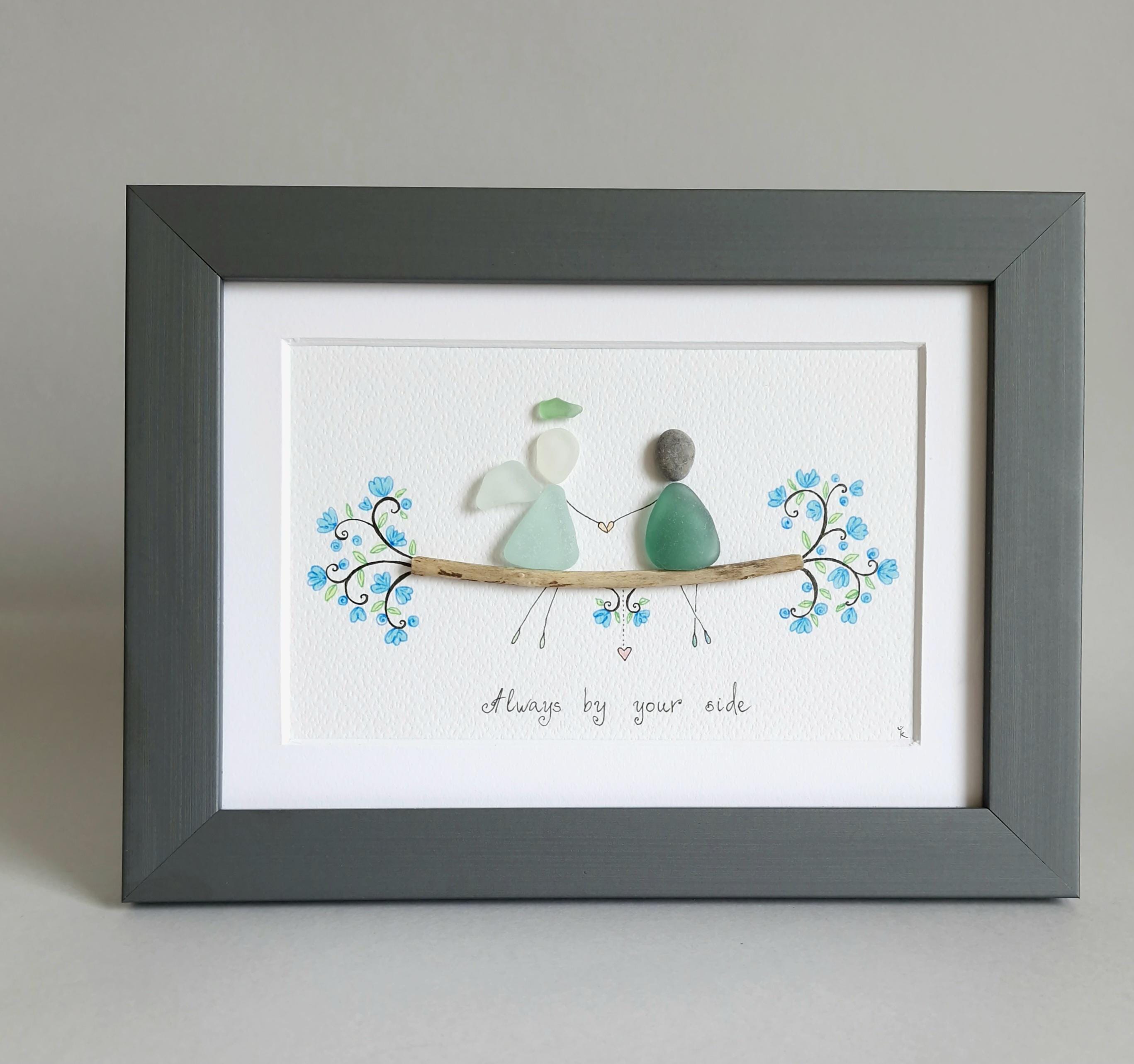 Sea Glass Angel, Sea Glass Art, Angel Lover Gift, Memories Gift, Always ...