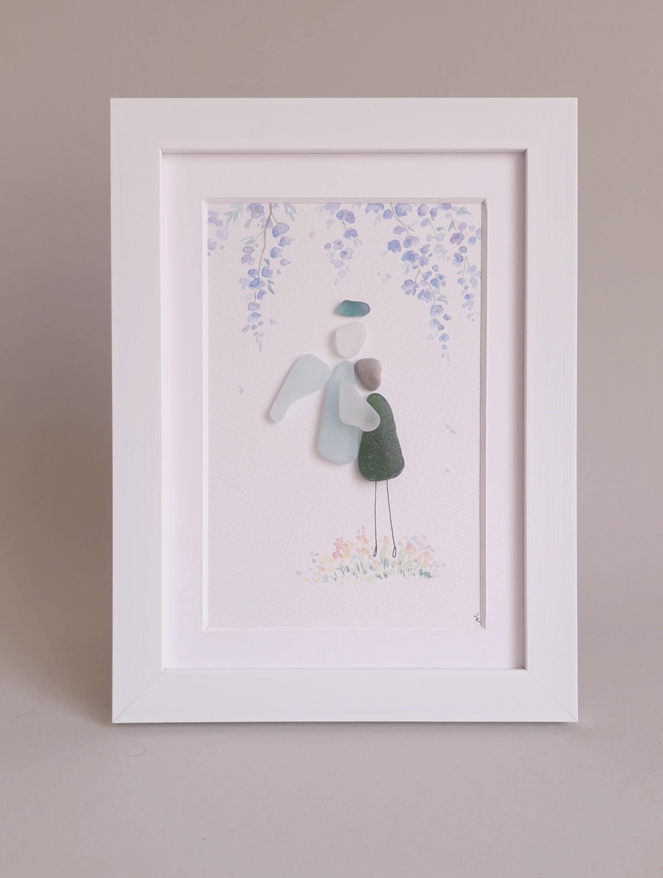 Sea Glass Angel, Colorful Art House, Art Angel, Angel Lover Gift ...