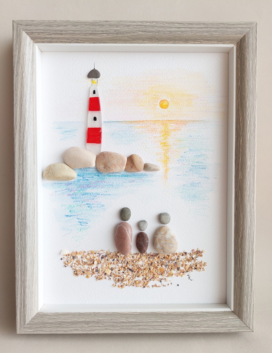 Sea Glass Lighthouse Hand Made Sea Glass Lighthouse - Etsy