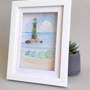Sea Glass Lighthouse, Hand Made Sea Glass Lighthouse, Lighthouse Sea ...