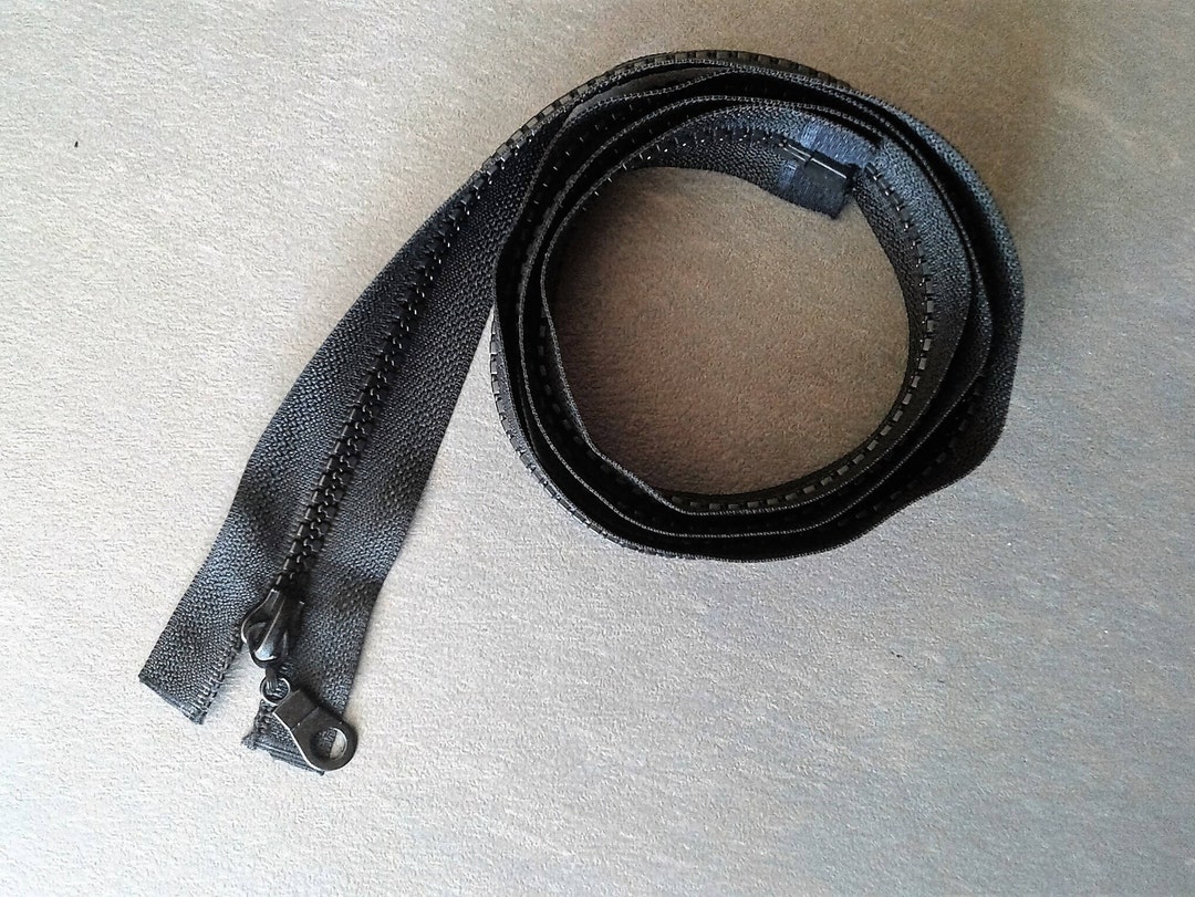Black Zipper 90 Cm Separable Plastic - Etsy