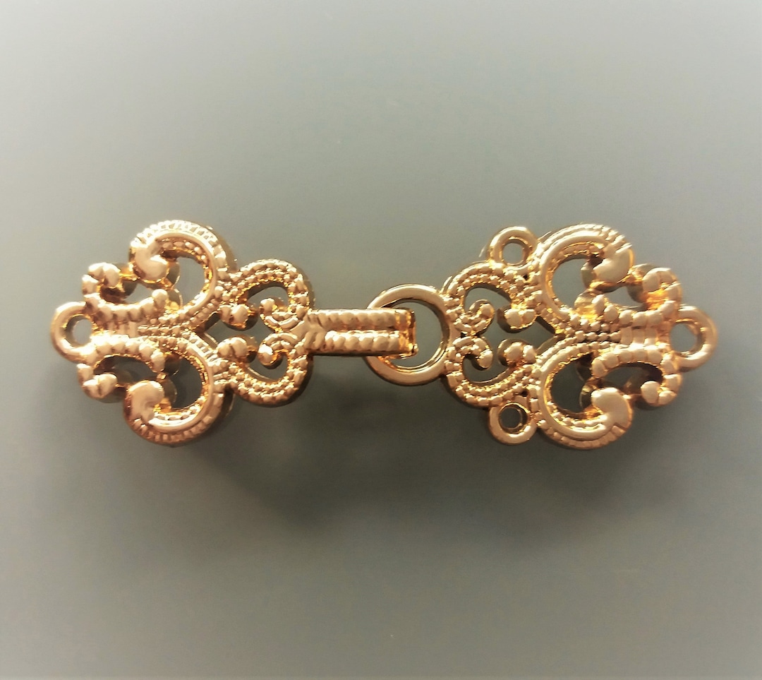 Fancy Hook 4.4 Cm to Sew in Gold-colored Metal - Etsy