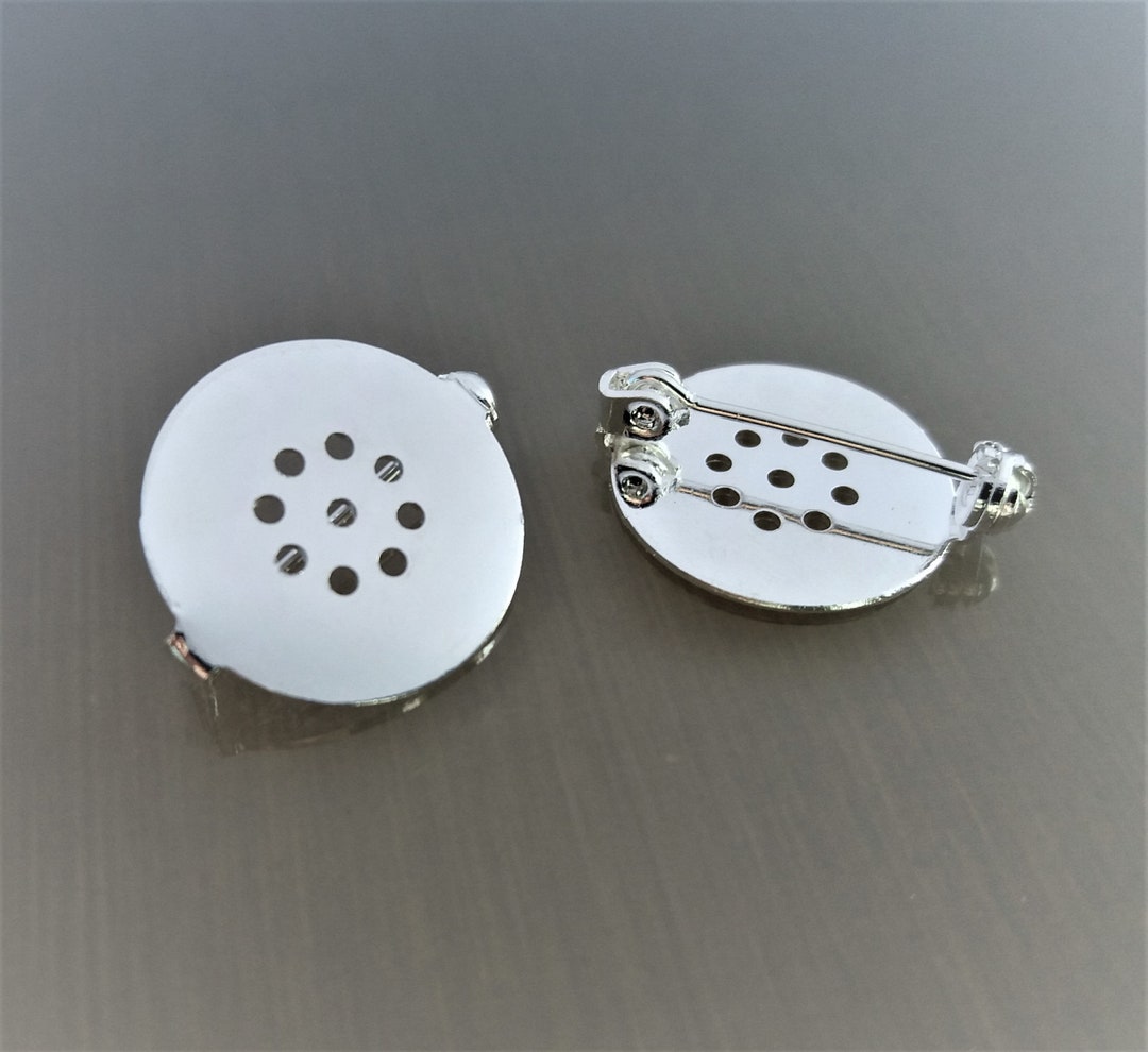 2 Round Spindle Holders 17 Mm Silver Color - Etsy