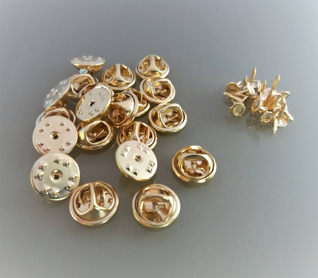 20 Light Gold Colored Metal Pin Holders - Etsy