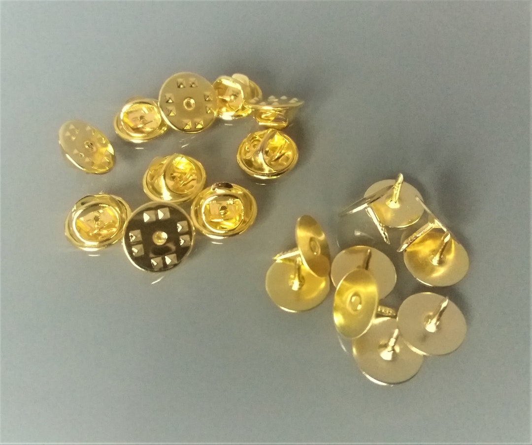 50 Pin Holders, 10 Mm Base, Gold-colored Metal - Etsy