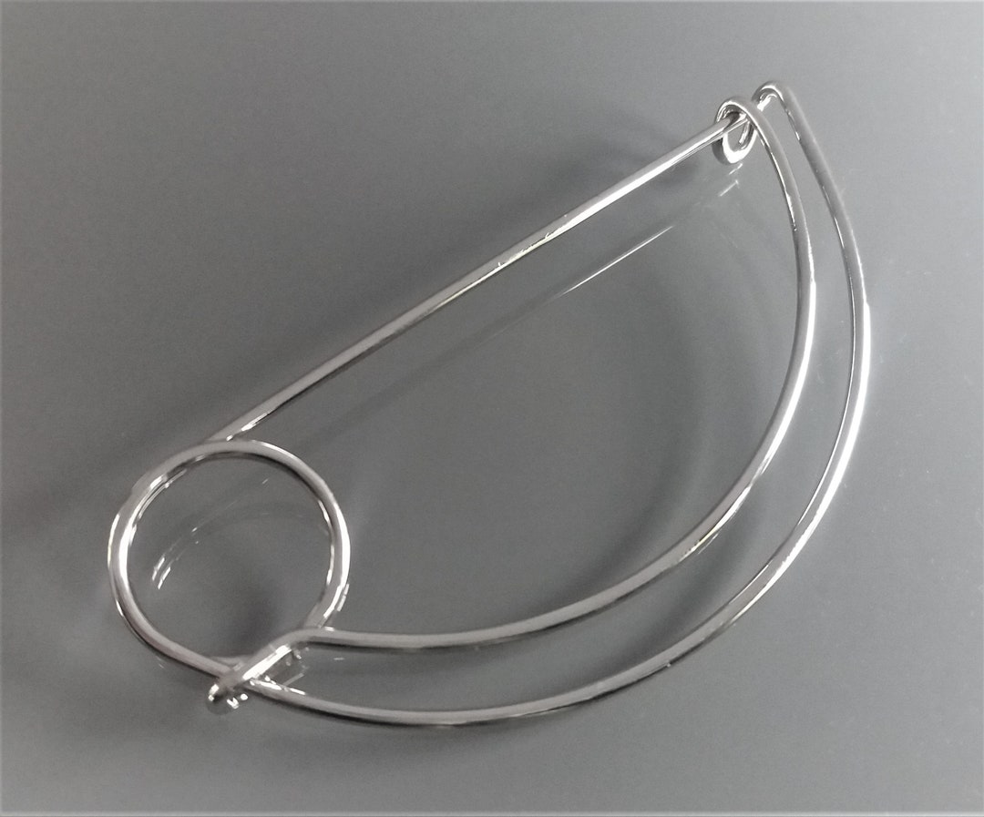 Brooch Arch of a Circle Metal Silver Color - Etsy