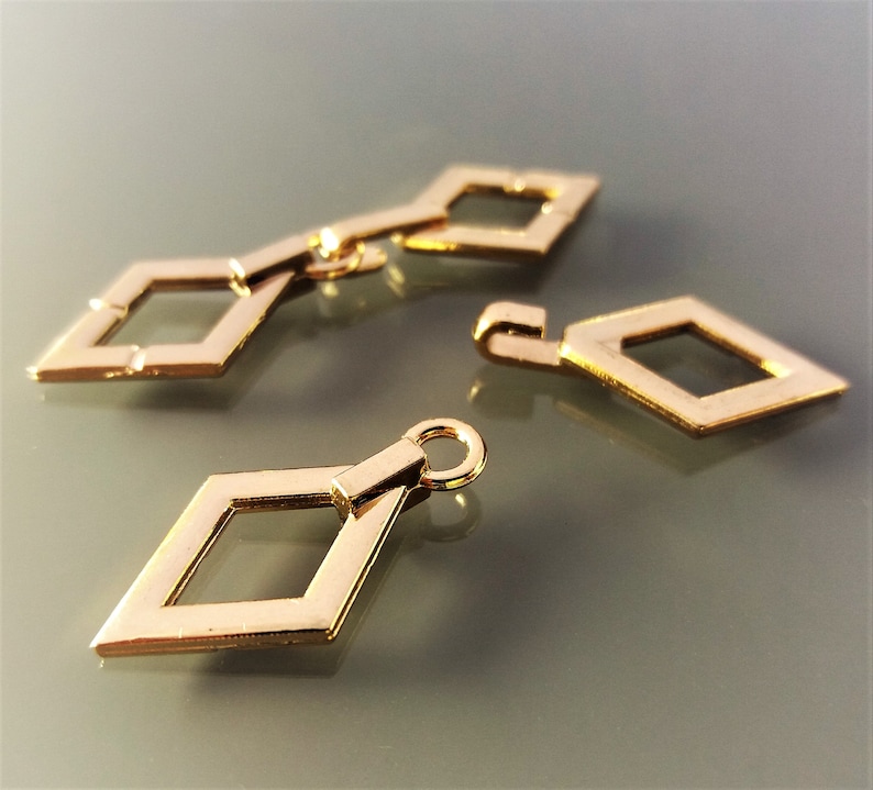 2 Diamond Hooks 47 Mm Sewing Metal Gold Color | Etsy