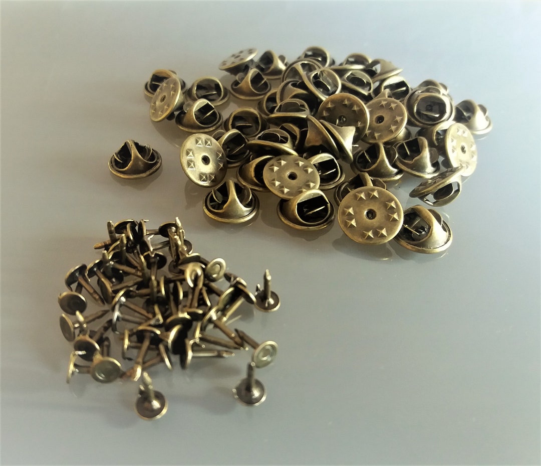50 Bronze-colored Metal Pin Holders - Etsy